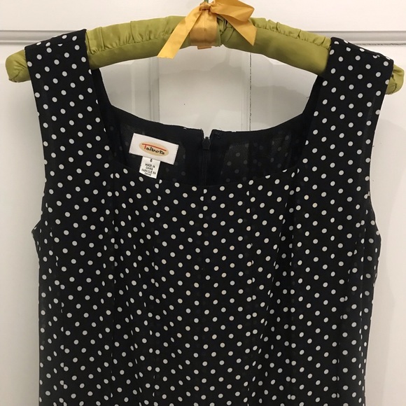 Talbots | Dresses | Vintage Talbots Black White Polka Dot Midi Dress | Poshmark